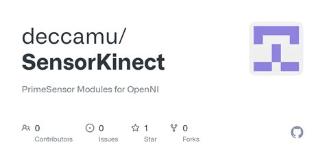 GitHub Deccamu SensorKinect PrimeSensor Modules For OpenNI