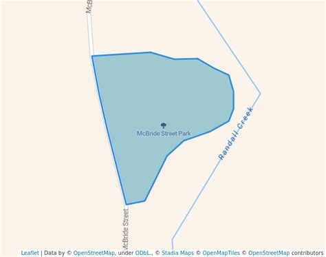 Mcbride Street Park In Trail Map And Routes