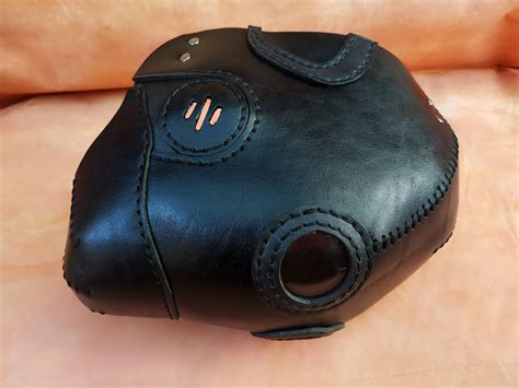 Black Leather Bdsm Mask Facemask Sew Toy Mask Sex Etsy Uk