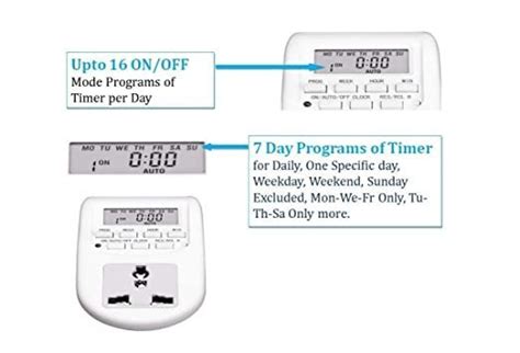 Digital Timer Switch 220 240 V 50hz 10a Plug In Type Programmable Electronic Timer For Charging