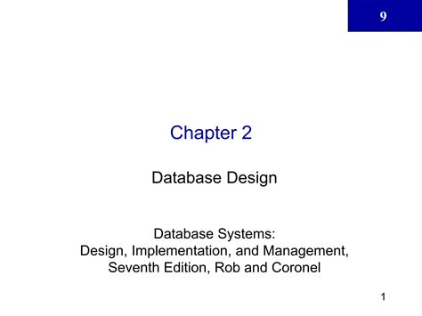Chapter 2 Lesson 1 The Database Design Ppt