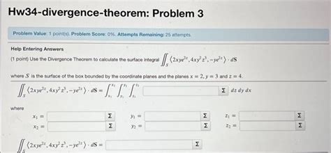 solved help entering answers 1 point use the divergence