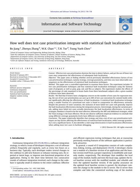 pdf how well does test case prioritization integrate with statistical