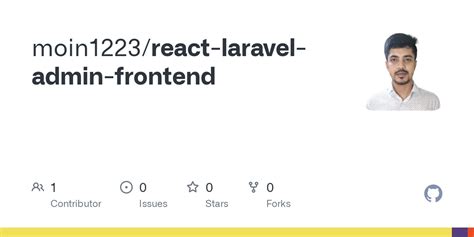 GitHub Moin React Laravel Admin Frontend