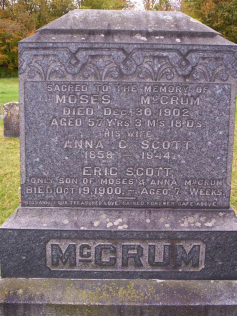 Anna Catherine Scott Mccrum 1858 1944 Mémorial Find A Grave