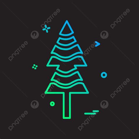 Pine Tree Design Vector Hd Images Tree Icon Design Vector Shape Concept Element PNG Image