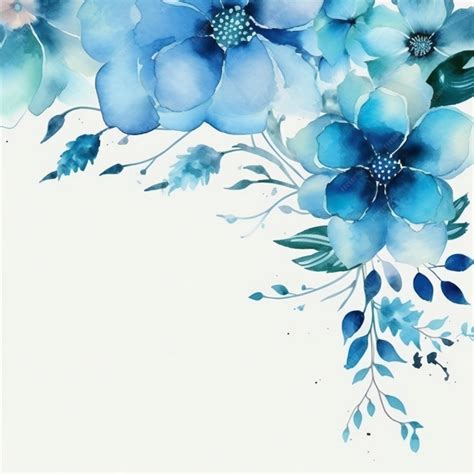 Background Blue White Flower
