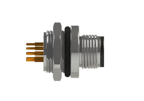 Ip66 To 68 M12 A Code 8 Pins 公針 設備面板端 防水連接器 A12n M108cpf 禾凌