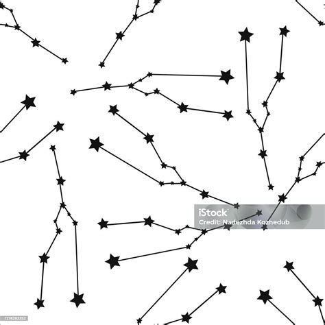 황소 자리 조디악 별 매끄러운 패턴 흰색 배경에 별과 황소 자리 기호를 반복 0명에 대한 스톡 벡터 아트 및 기타 이미지 0명 디자인 모양 Istock