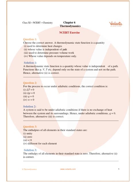 Chemistry Chapter 6 Thermo Pdf Enthalpy Heat