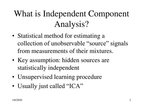 PPT Independent Component Analysis Applications And Background PowerPoint Presentation ID