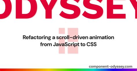 how to refactor a scroll driven animation from javascript to css r