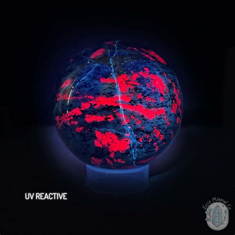 Uv Reactive Ruby Zoisite Sphere Uv Minerals And Crystals Available Eerie Mineral Co