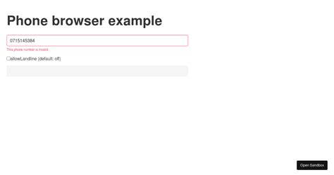 Phone Browser Example React Forked Codesandbox