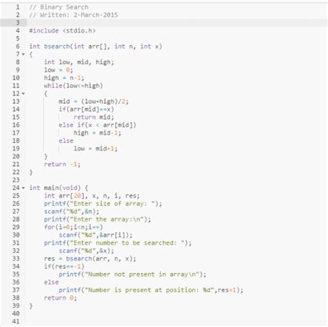 Binary Search Iterative Resolution2k15