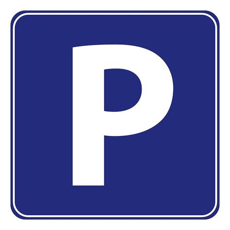 Parking Dozwolony Symbol W Niebieskim Tle Rysunek Przez Ilustrację Ikona Parku Pojazdu Wektor
