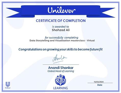 Datastorytelling Datavisualization Professionaldevelopment Unilever Shahzad Ali