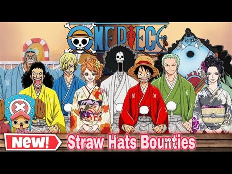 Official Straw Hat Pirates New Bounties After Wano Arc Youtube