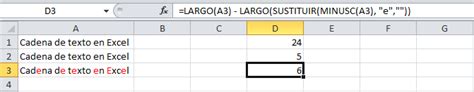 Contar Caracteres Con Excel Excel Total