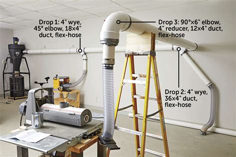 Dust Collection Woodshop Diagrams