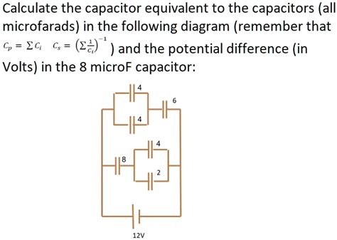 Calculate The Capacitor Equivalent To The Capacitors All Microfarads