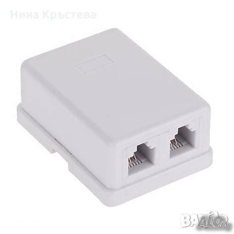 Телефонна розетка RJ11 двойна с 2 женски гнезда, 40бр | Кабели ...
