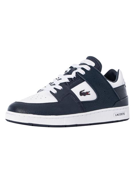 Lacoste Court Cage 123 1 Sma Leather Trainers In Blue For Men Lyst