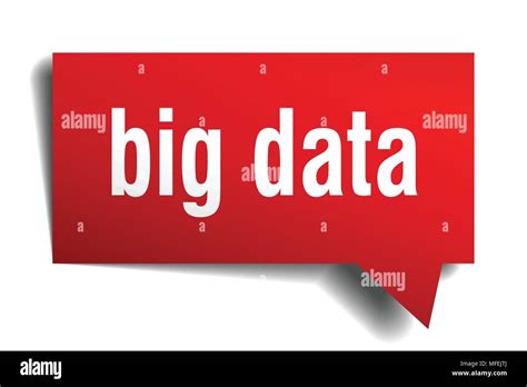 Big Data Red 3d Square Isolated Speech Bubble Stock Vector Image And Art Alamy