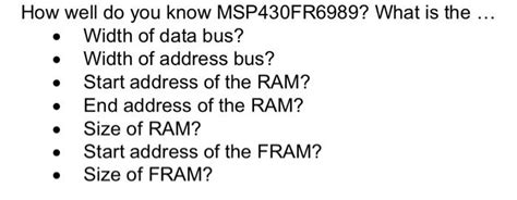 Solved How Well Do You Know MSP FR What Is The Chegg Com