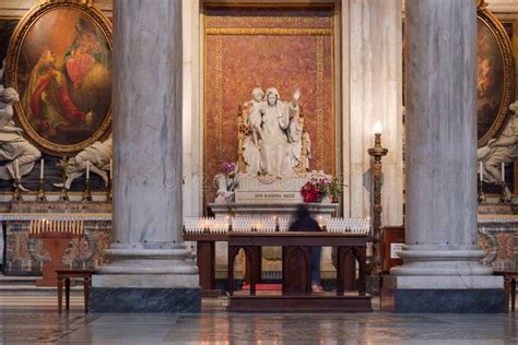 Papal Basilica Of Saint Mary Major Interior In Rome Italy Editorial