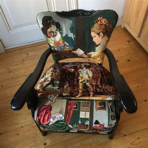 Kunst Op Je Stoel Antieke Stoelen Vintage Borduurwerk Stoelen