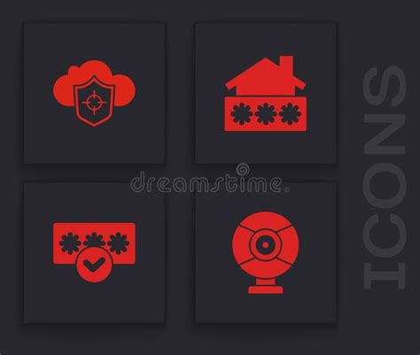 Set Security Camera Cloud And Shield House With Password And Password