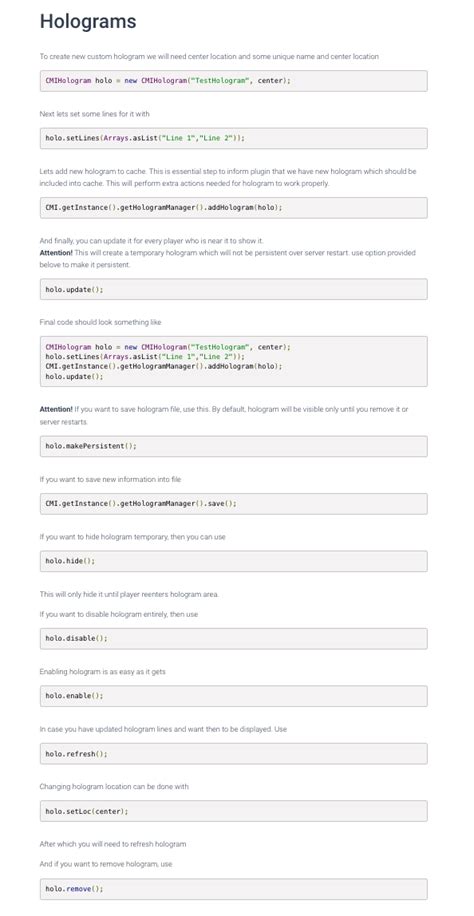 missing hologram api methods · issue 13 · zrips cmi api · github