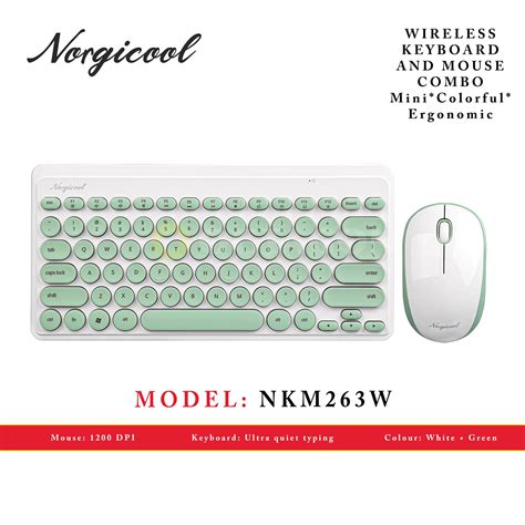 Norgicool Nkm263w Gn Combo Wl Keyboard Octagon Computer Superstore