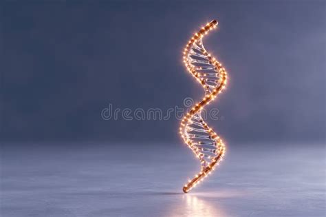Glowing Dna Double Helix Structure Representing Genetic Science And Innovation Stock