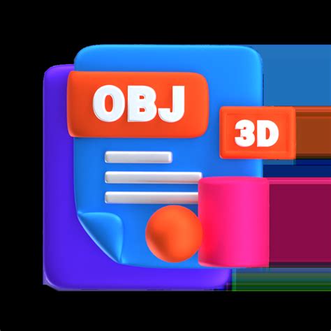 Obj 파일 확장명 3d 아이콘 Png Glb  Mp4 다운로드 Pixcap