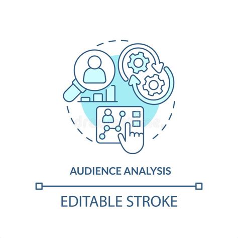 Audience Analysis Turquoise Concept Icon Stock Vector Illustration Of