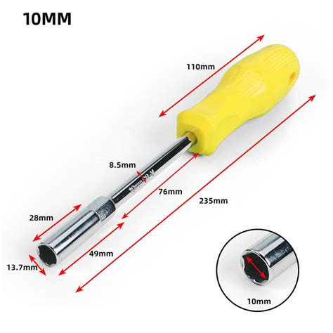 Socket Wrench Screw Driver Hex Nut Hand Tool Hex Socket Screwdriver 5