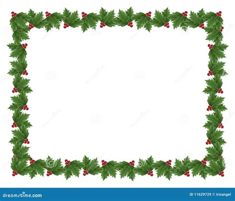 Christmas Holly Border Illustration Royalty Free Stock Images Image