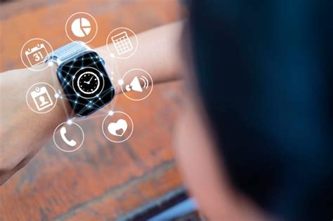 Premium Photo App Icons With Smartwatch A Smartwatch Is A Wearable Computing Device That