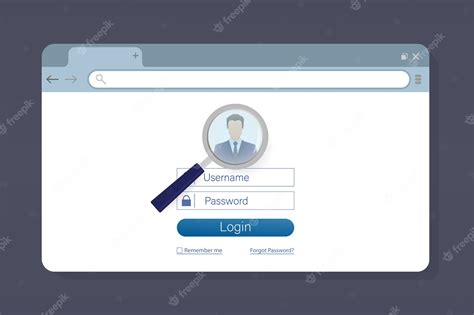 Premium Vector Illustration With Blue User Login Laptop Laptop