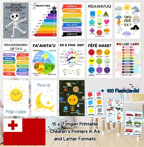Tongan Language Lea Faka Tonga Printable Educational Classroom