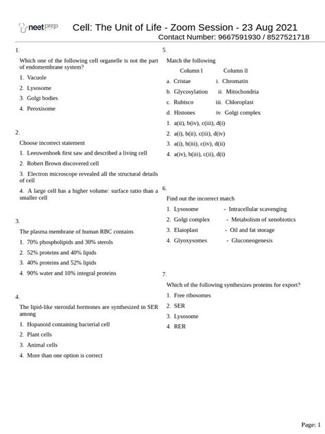 Basic Antenna Pdf Endoplasmic Reticulum Cell Biology