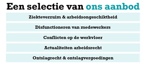 Aanbod Arbeidsrechttrainingen Halsten