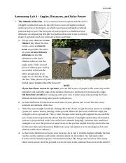 Astro Lab V Pdf Fall Astronomy Lab Angles Distances And Solar Power