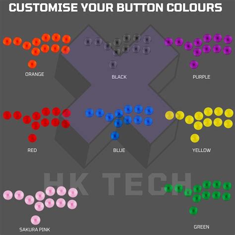 Hktech Hitbox 14 Button Layout Custom Hitbox With Led Hitbox Case