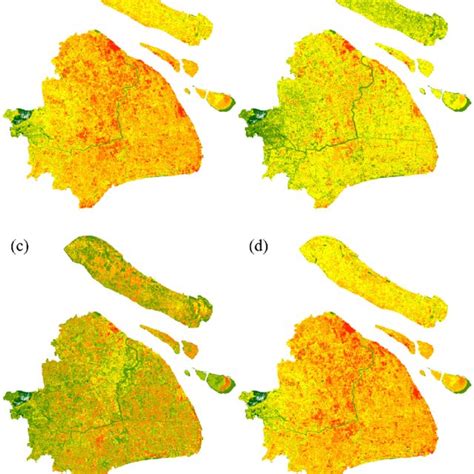 the statistical map of lst retrieval results of four algorithms in