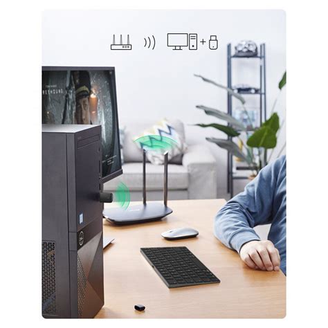 Adaptor Dual Band Ugreen Placa De Retea USB Externa WiFi 11ac AC650 Negru CM448 EMAG Ro