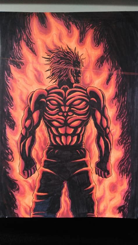 Baki Drawing Yujiro Hanma Anime Artwork Manga Anime One Piece Grappler