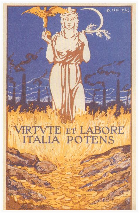 Virtute Et Labore Italia Potens Litalia Turrita